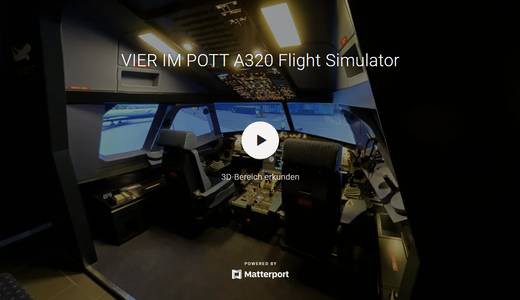 Explore our VIER IM POTT A320 Flight Simulator in 3D - Blog - VIER IM POTT